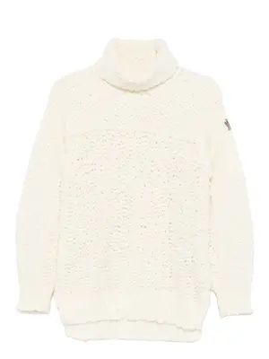 Moncler Polo-neck Sweater - White