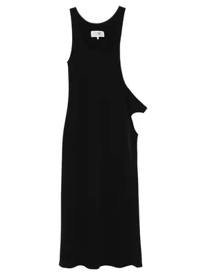 MAISON MARGIELA Asymmetric Midi Dress - Black