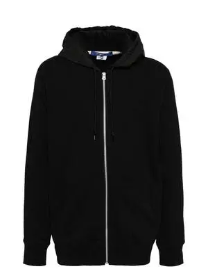 Junya Watanabe Zip-up Hoodie With Drawstring Hood - Black