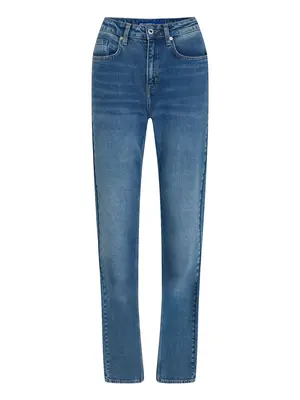 Karl Lagerfeld Logo-patch Straight Jeans - Blue