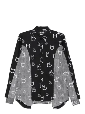 BLACK COMME DES GARÇONS Graphic-print Shirt - Black