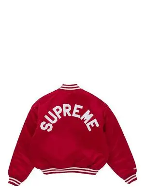 Supreme Supreme Mitchell & Ness Satin Varsity Jacket Red