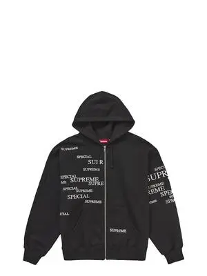 Supreme Hooded Zip-up Sweatshirt - Black