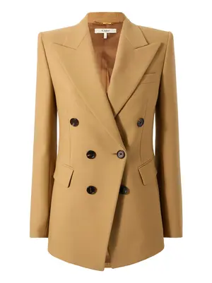 Chloé Double-breasted Wool Blazer - Brown