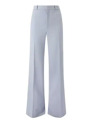 Chloé Chloé Wool Grain De Poudre Flared Pants Light Blue