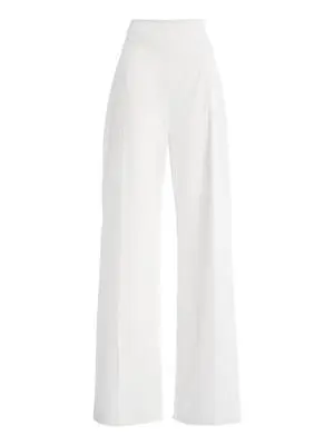 CAROLINA HERRERA Stretch-Cotton Wide-Leg Trousers