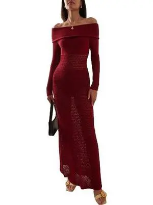 Posse Romy Knit Maxi Dress - Red