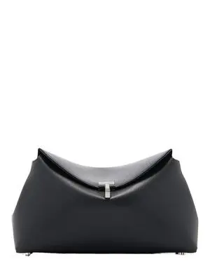 TOTEME T-lock Leather Clutch - Grey