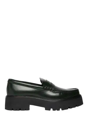 Celine Chunky Bull Penny Loafers - Bottle Green