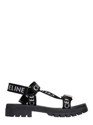 Celine Leo Strappy Sandal - Black/white
