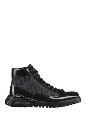 Dior Combat Ankle Boot - Dior Oblique/black