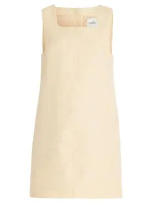 Posse Rio Linen Mini Dress Yellow