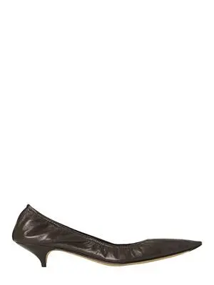 THE ROW Liisa Leather Pumps - Brown