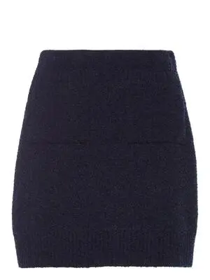Bottega Veneta Boucle-knit Wool-blend Mini Skirt - Navy
