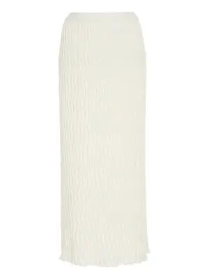 Bottega Veneta Ribbed Wool Midi Skirt - Multi