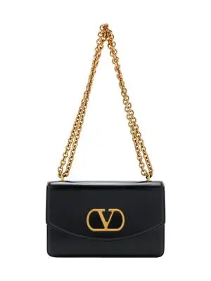 Valentino Garavani Leather Shoulder Bag - Black