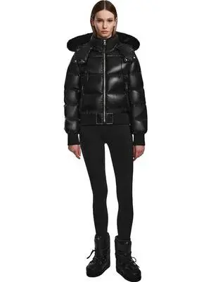 Rudsak Quilted Down Bomber Jacket - Black