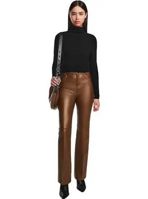 Rudsak Carissa Flare Leather Pants - Natural