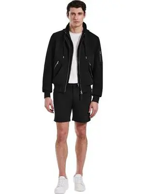 Rudsak Bomber Jacket With Removable Hooded Bib - Black