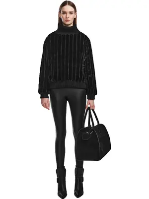 Rudsak Faux Fur Turtleneck - Black