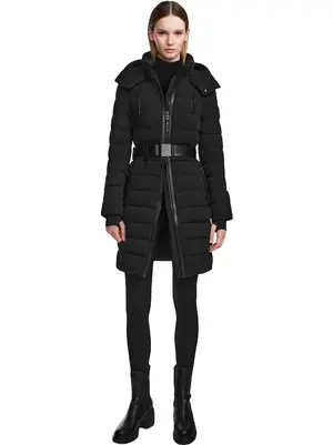 Rudsak Mid-length Quilted Down Puffer - Black