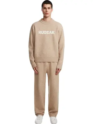 Rudsak Javin Knit Crewneck Sweater - Brown