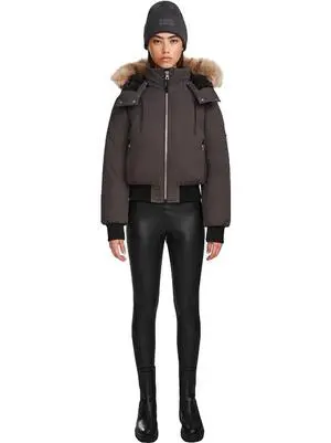 Rudsak Maude Down Bomber Jacket - Black / White / Pink / Gray