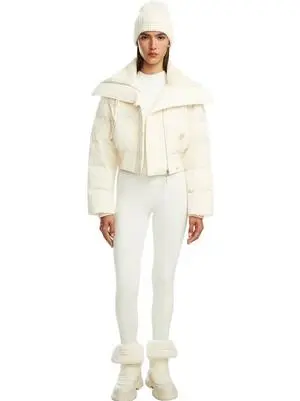 Rudsak Yvette Cropped Down Puffer Jacket - Natural
