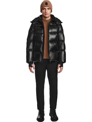 Rudsak Daniel Hooded Down Puffer - Black