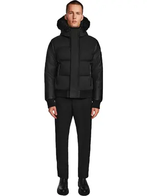 Rudsak Quilted Down Bomber Jacket - Black