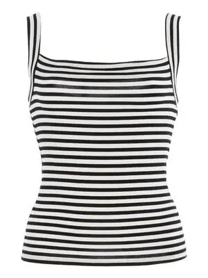 ANEMOS Striped Square Neck Tank Top