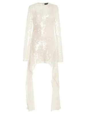 David Koma Sequined Mini Dress - Ivory