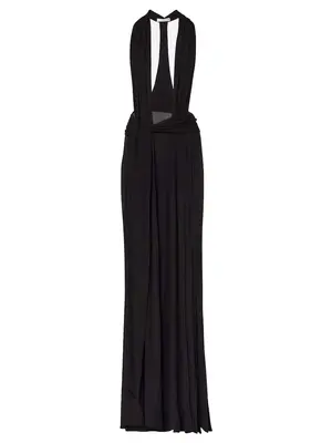Christopher Esber Trapeze Draped Jersey Gown - Black