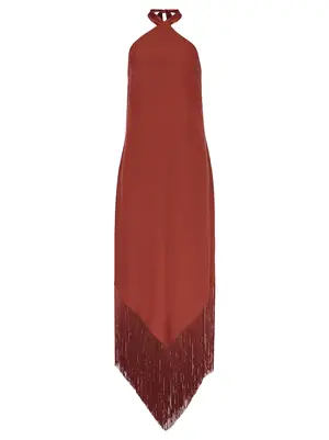 TALLER MARMO Nina Fringed Maxi Dress - Red