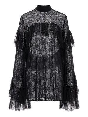 Françoise Carine Lace Blouse - Black