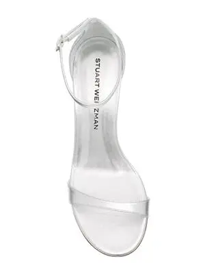 STUART WEITZMAN Nudist Ii Metallic Sandals - Silver