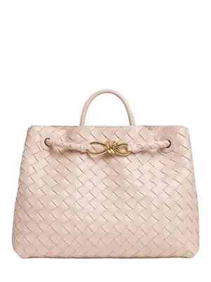 BOTTEGA  VENETA Andiamo Intrecciato Leather Bag Cameo