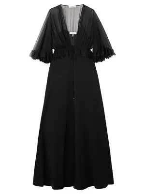 Chloé Ruffled Maxi Dress - Black