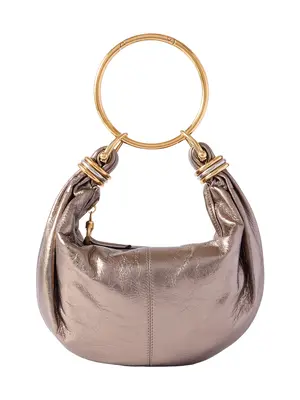 Chloé Chloé Bracelet Embellished Metallic Leather Shoulder Bag Metallic