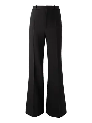 Chloé Wool Flared Trousers - Black