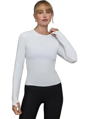 Carbon38 Long Sleeve Crew Neck - White