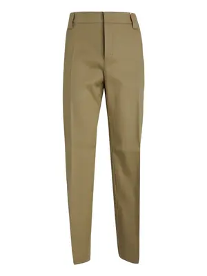 Valentino Garavani Logo-appliqué Tailored Trousers - Neutrals