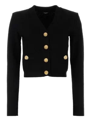 Balmain V-neck Cardigan - Black
