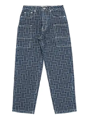 Kenzo Weave Cargo Jeans - Blue