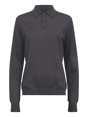 MAISON MARGIELA Wool Polo Jumper - Grey