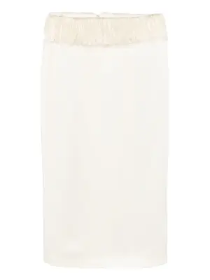 TOTEME Fringed Maxi Skirt - White
