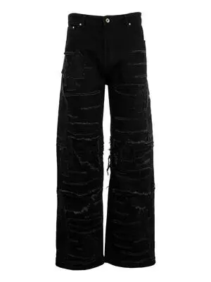 WHO DECIDES WAR BY EV BRAVADO Ultra Flare Windowed Jeans - Black