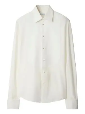 Burberry Poplin Tuxedo Shirt - White