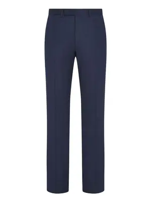Zegna Wool Straight-leg Trousers - Blue