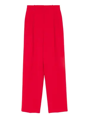 Elisabetta Franchi Crepe Trousers - Red